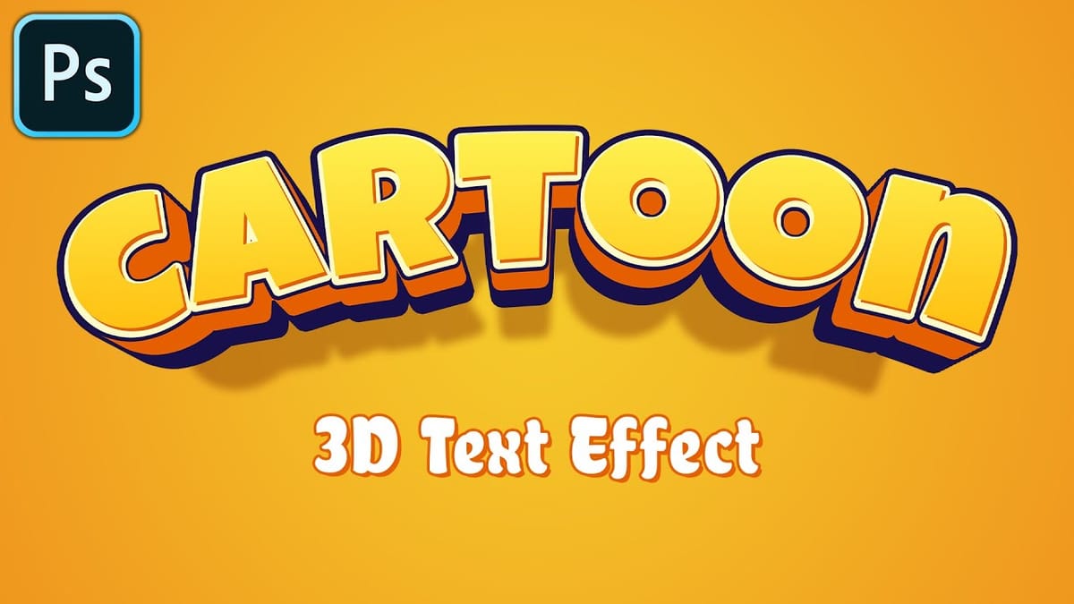 Cartoon 3D Text Effect in Photoshop