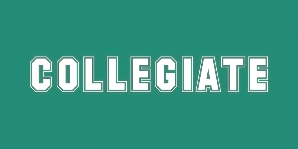 Collegiate font family
