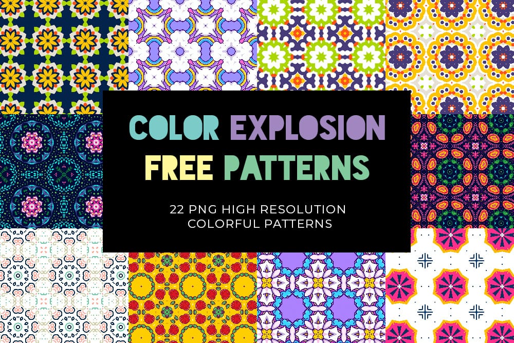 Download colorful illustrated patterns