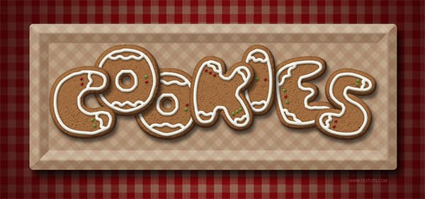 Create a Delicious Gingerbread Cookies Text Effect in Photoshop