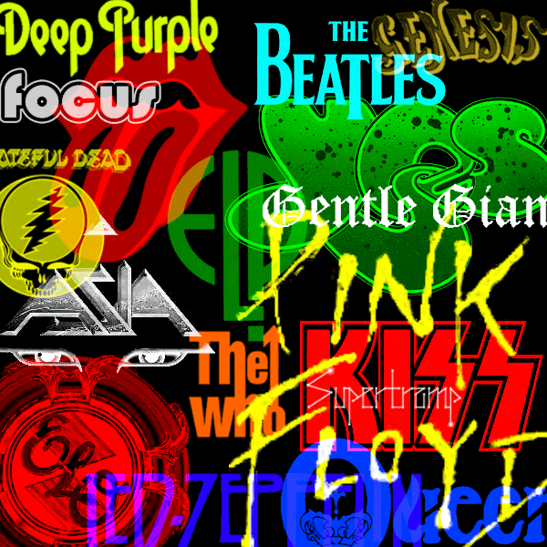 Progressive Rock Logos and Albums Photoshop Brushes